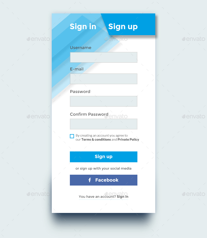 Modern Web Forms, Web Elements | GraphicRiver
